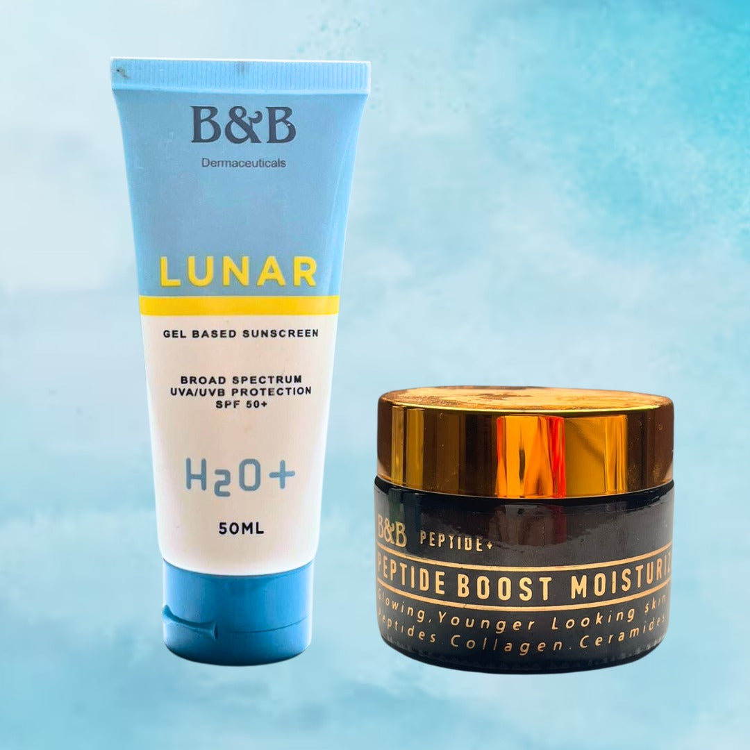 Buy Lunar Gel Sunscreen + Peptide Boost Moisturizer Bundle | Hydrating ...
