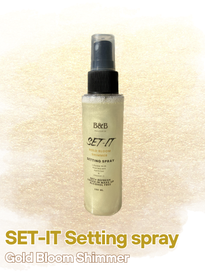 SET-IT Setting Spray - Gold Bloom Shimmer – B&B Dermaceuticals